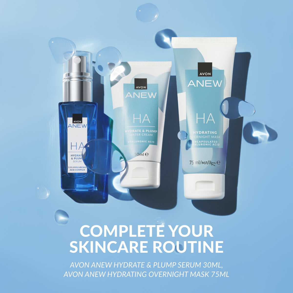 Anew HA Hydrate & Plump Water Cream - 50ml | Skincare | Avon UK