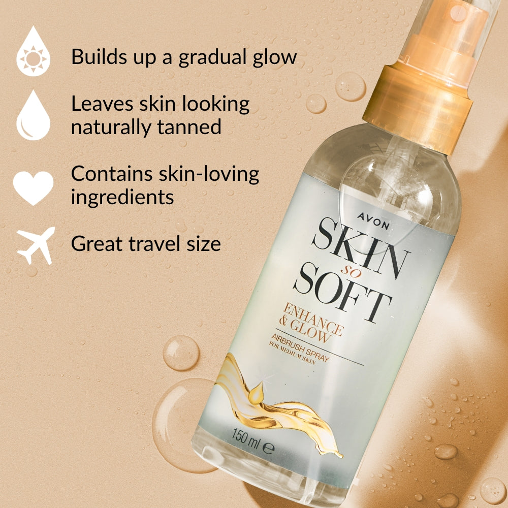 Skin So Soft Enhance & Glow Airbrush Tanning Spray - 150ml | AVON UK
