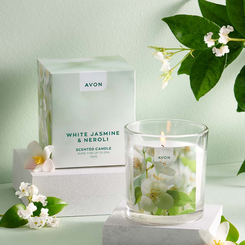 White Jasmine and Neroli Small Candle | Home Fragrance | AVON UK
